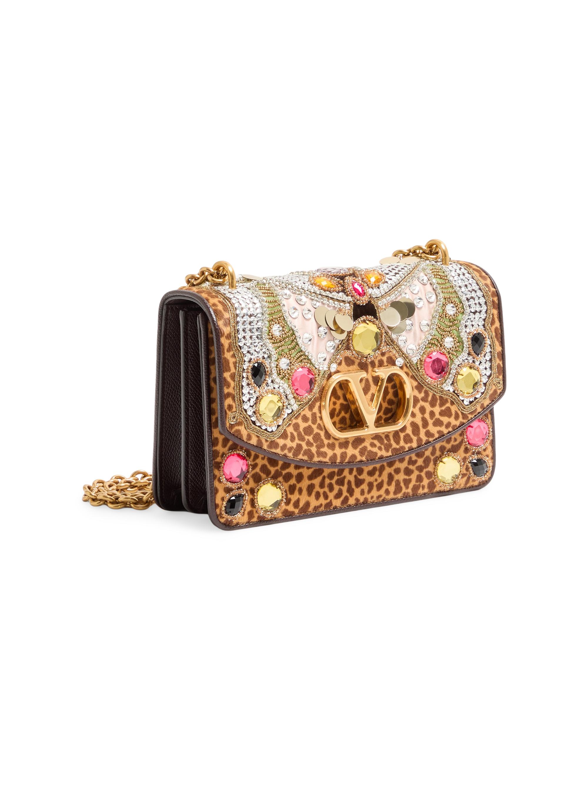 Valentino Garavani Vain Shoulder Bag in Pony-Effect Calfskin with ...