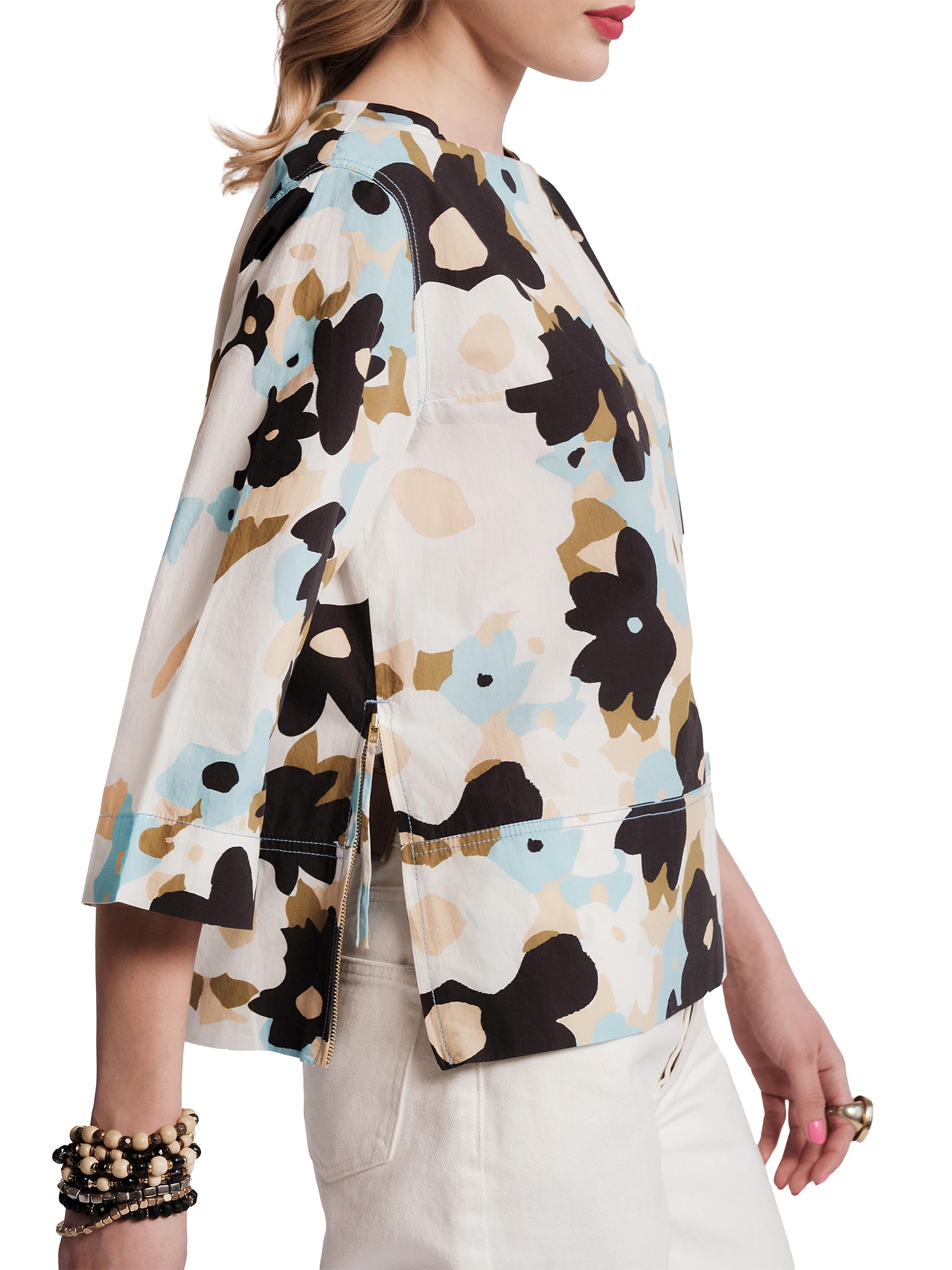 Frances Valentine Carly Floral-Print Cotton Top | Saks Fifth Avenue