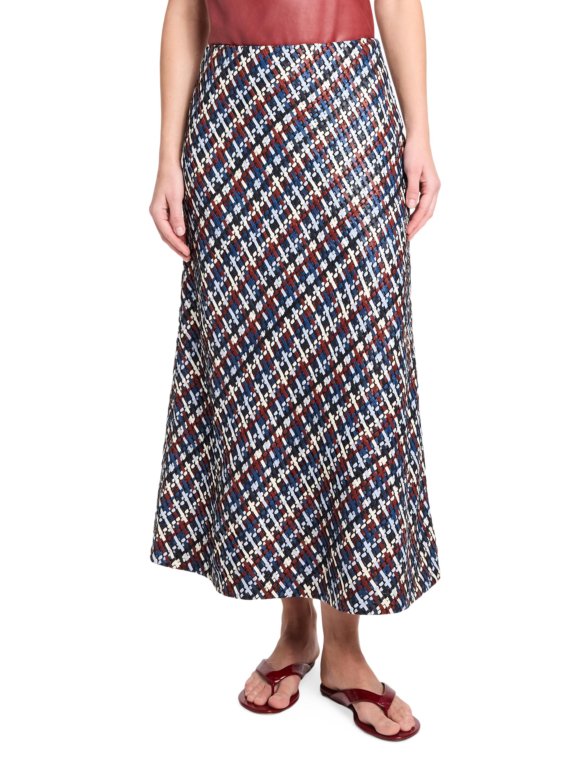 TWP Woven Leather A-Line Midi-Skirt | Saks Fifth Avenue