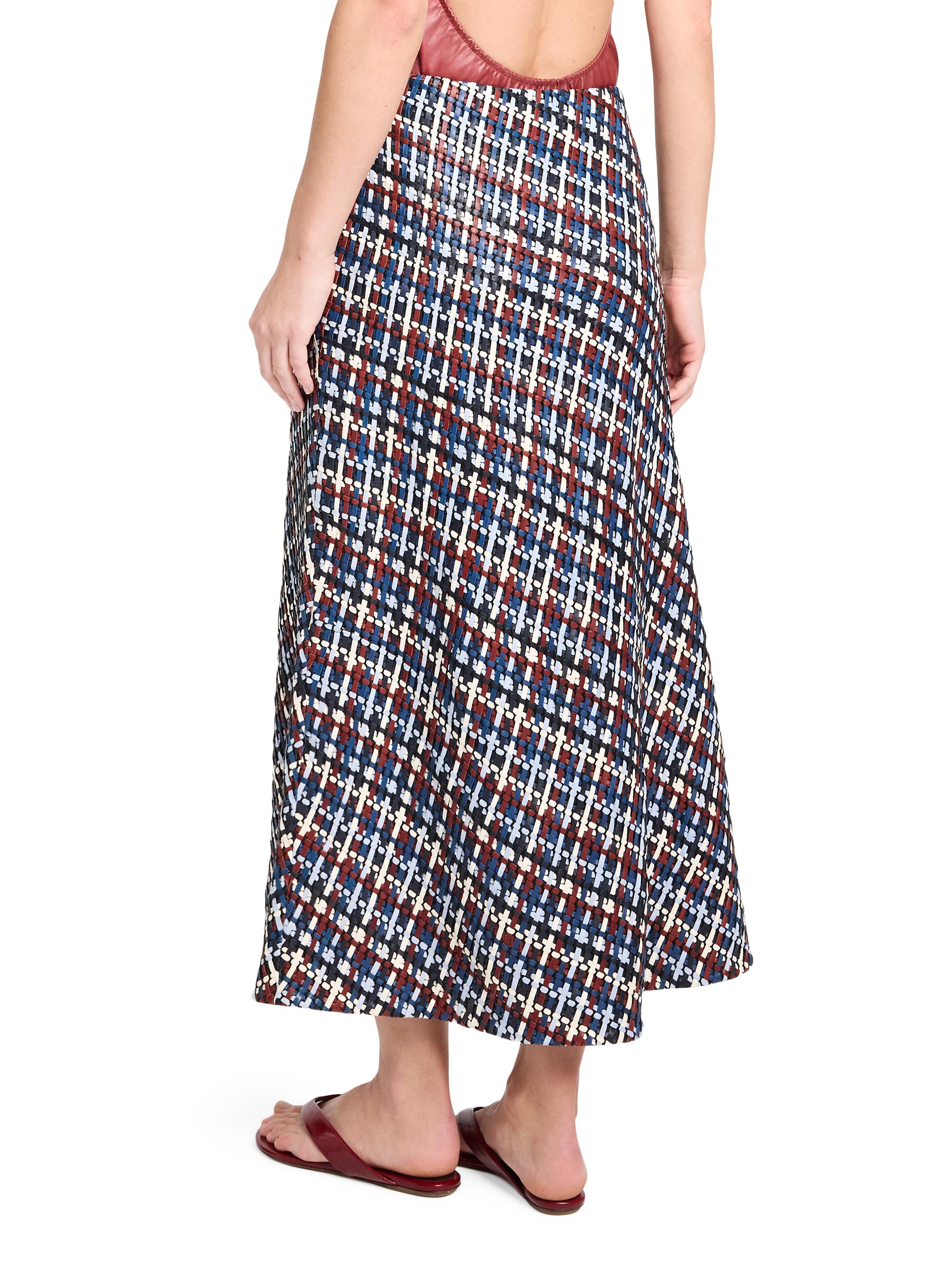 TWP Woven Leather A-Line Midi-Skirt | Saks Fifth Avenue