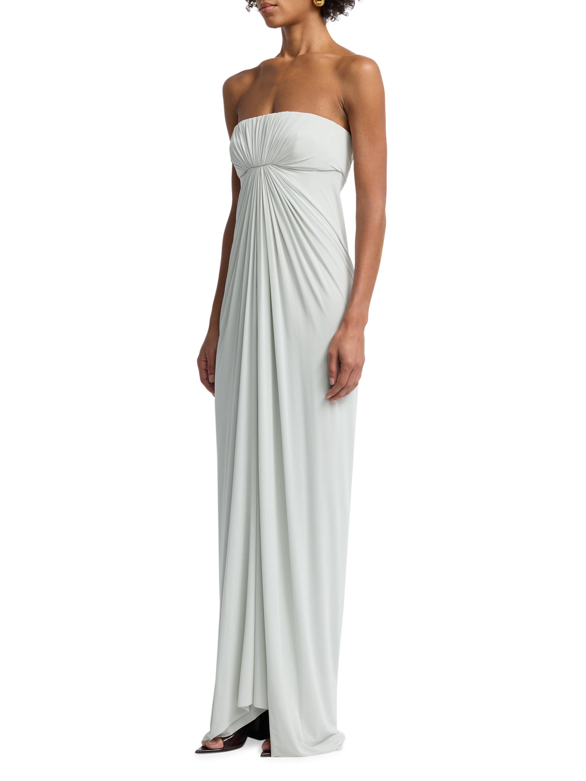 Alberta Ferretti Draped Jersey Strapless Dress | Saks Fifth Avenue