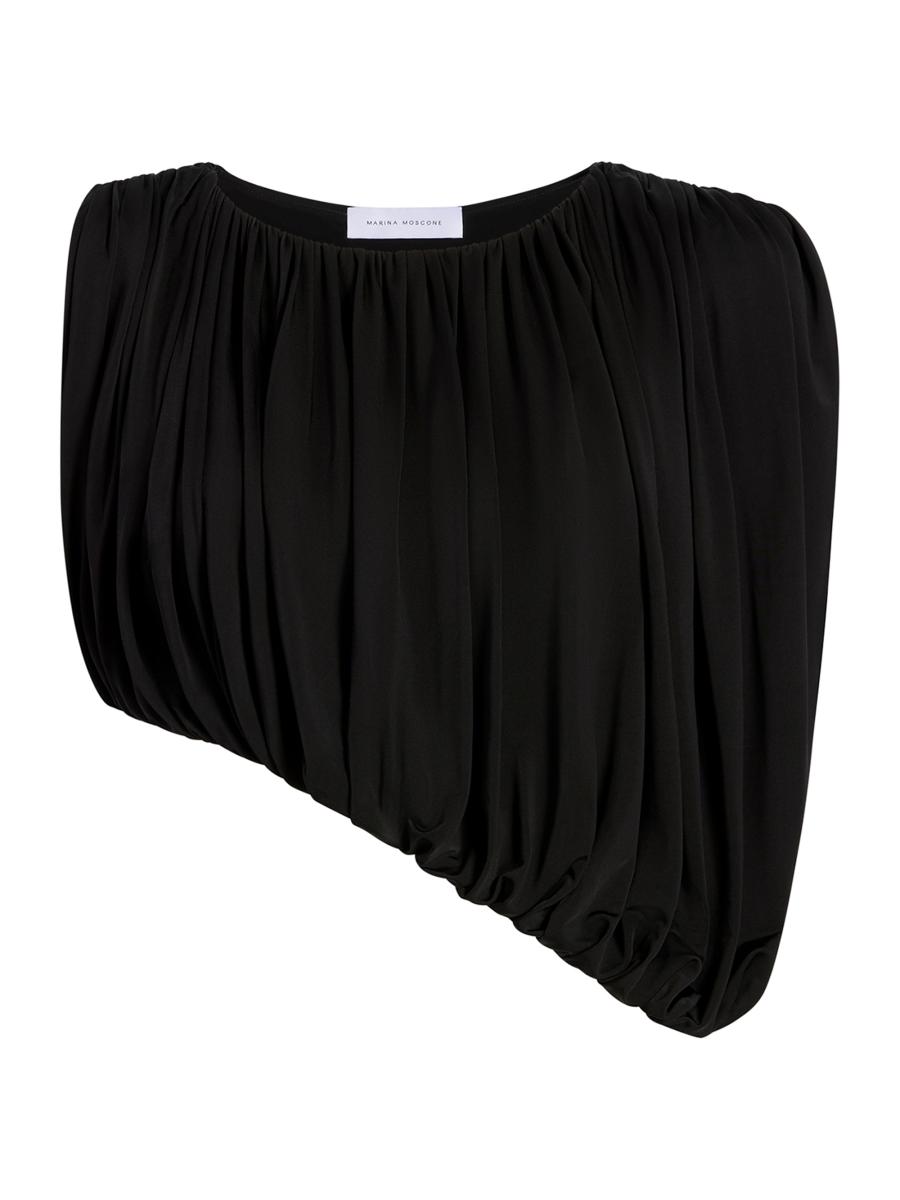 Marina Moscone Draped Jersey Top | Saks Fifth Avenue