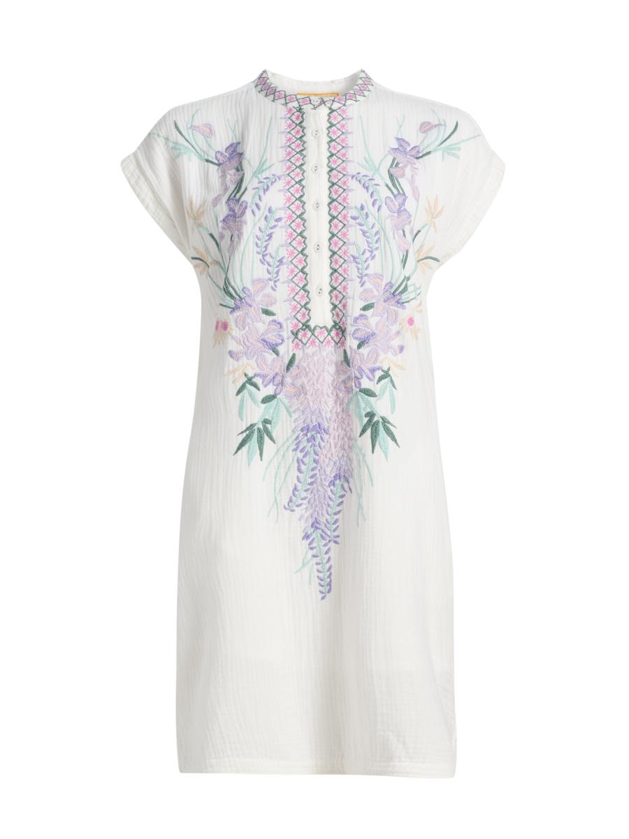 Johnny Was Mishti Floral Cotton Minidress | Saks Fifth Avenue
