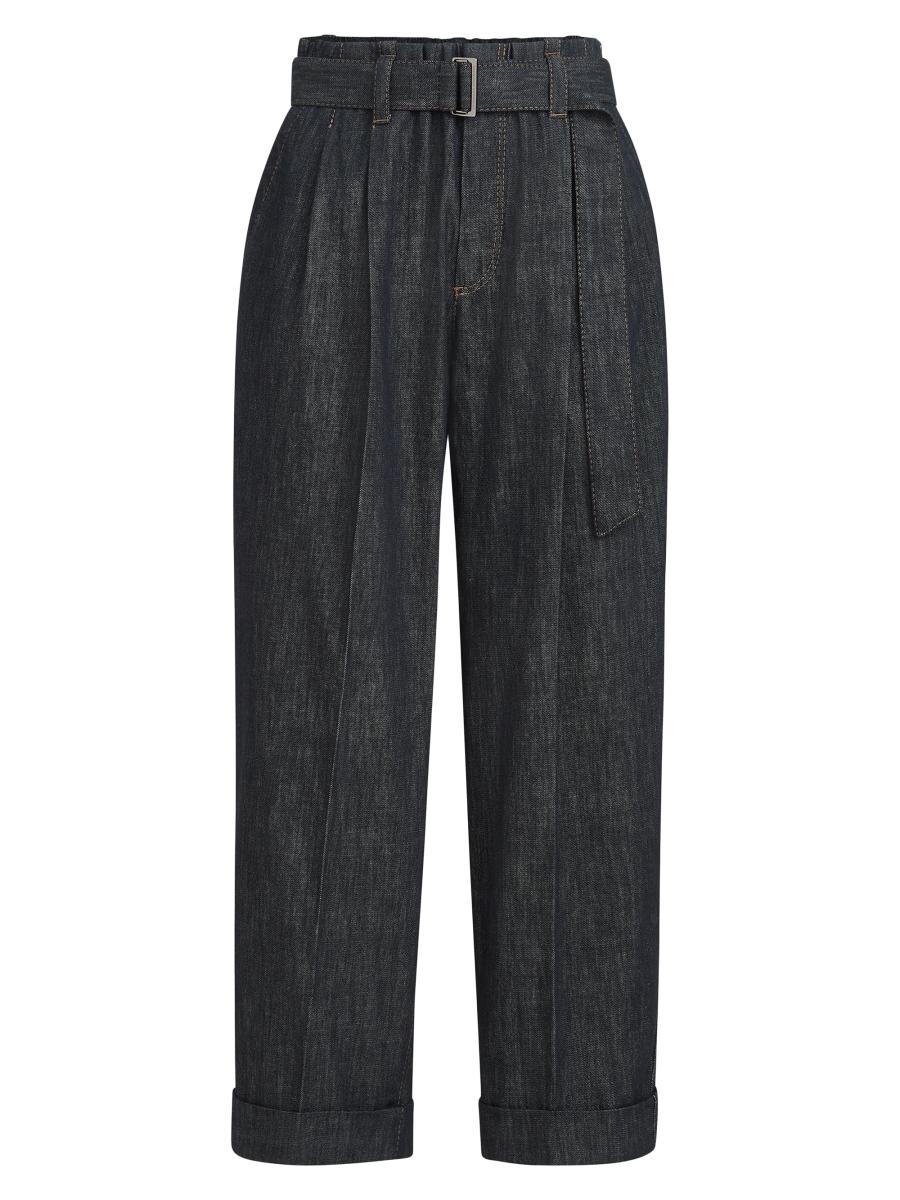 Brunello Cucinelli Cotton Denim Effect Twill Loose Sartorial Trousers ...