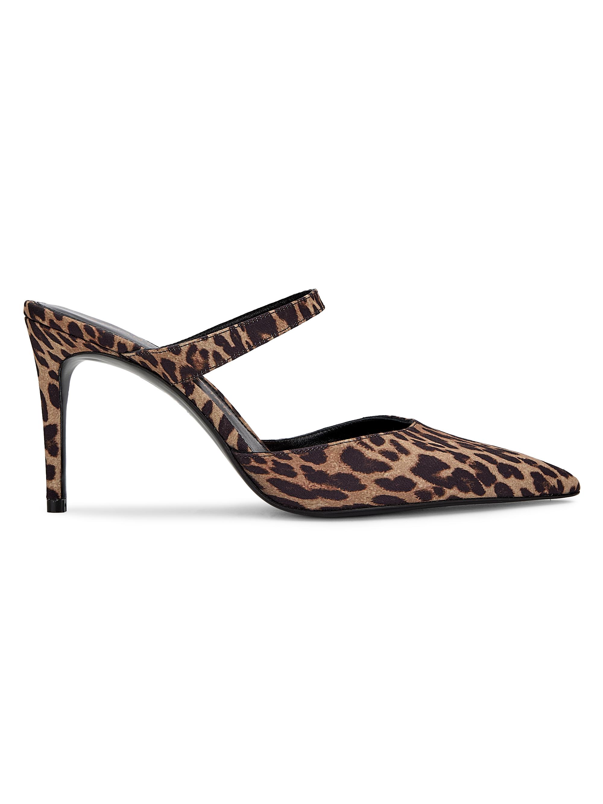 Stuart Weitzman Stuart Power 85MM Leopard-Print Mules | Saks Fifth Avenue