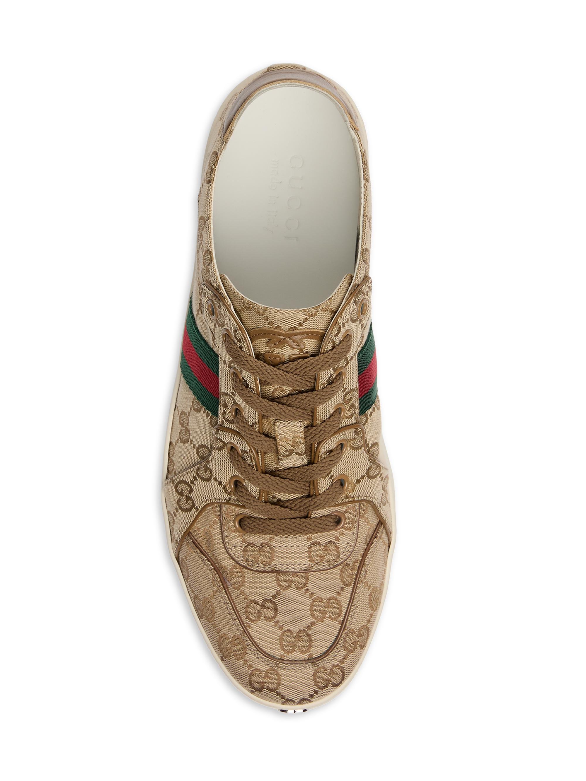 Gucci Stretch Monogram Canvas Low-Top Sneakers | Saks Fifth Avenue