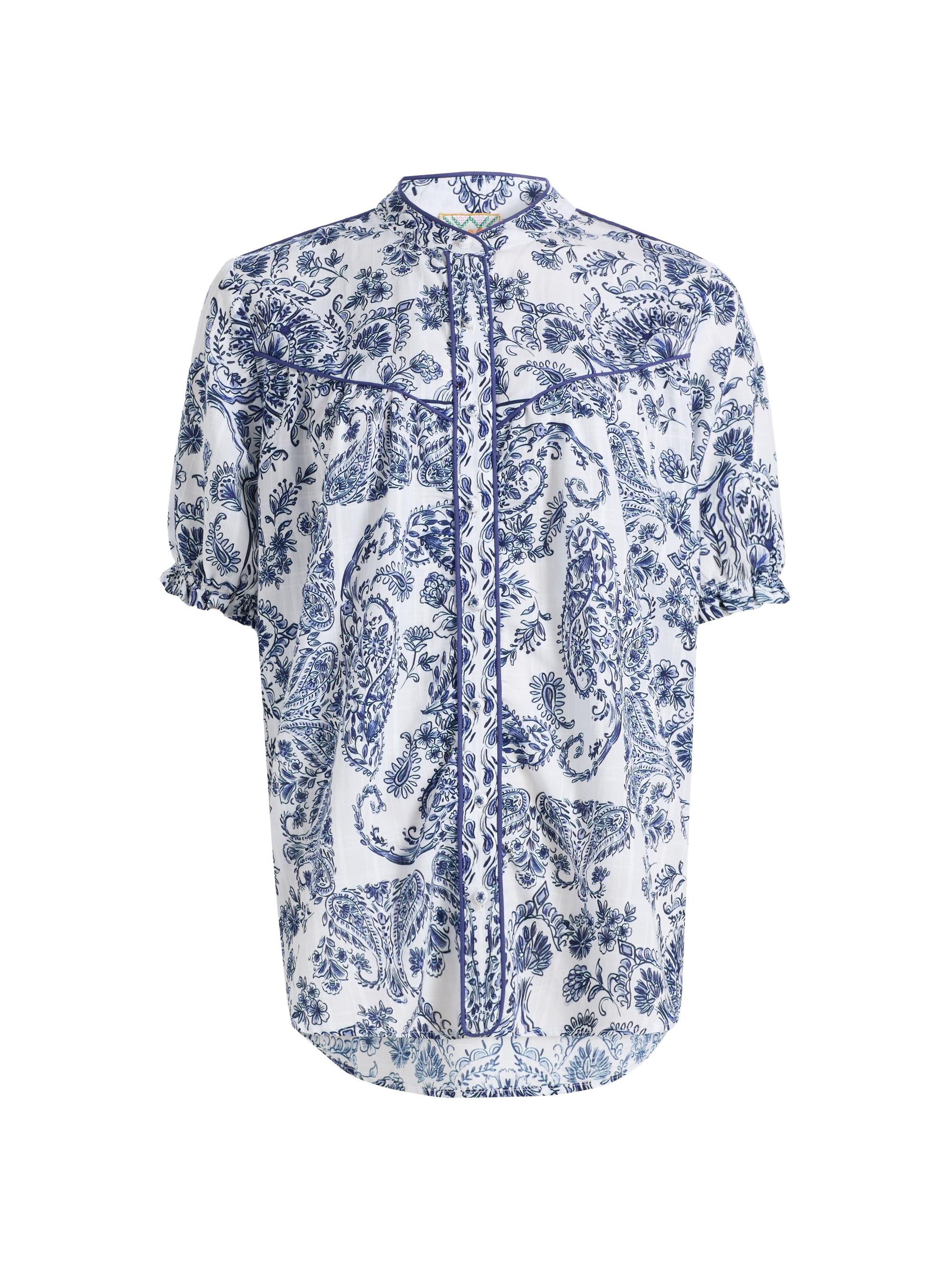 Johnny Was Jaden Western Shirred Yoke Blouse | Saks Fifth Avenue