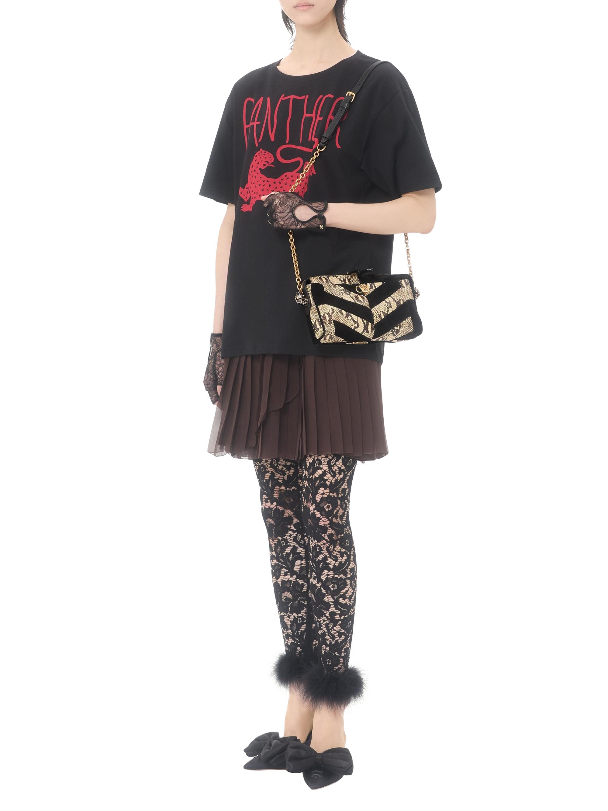 Valentino Garavani Panthea Small Crossbody Bag in Python and Suede ...