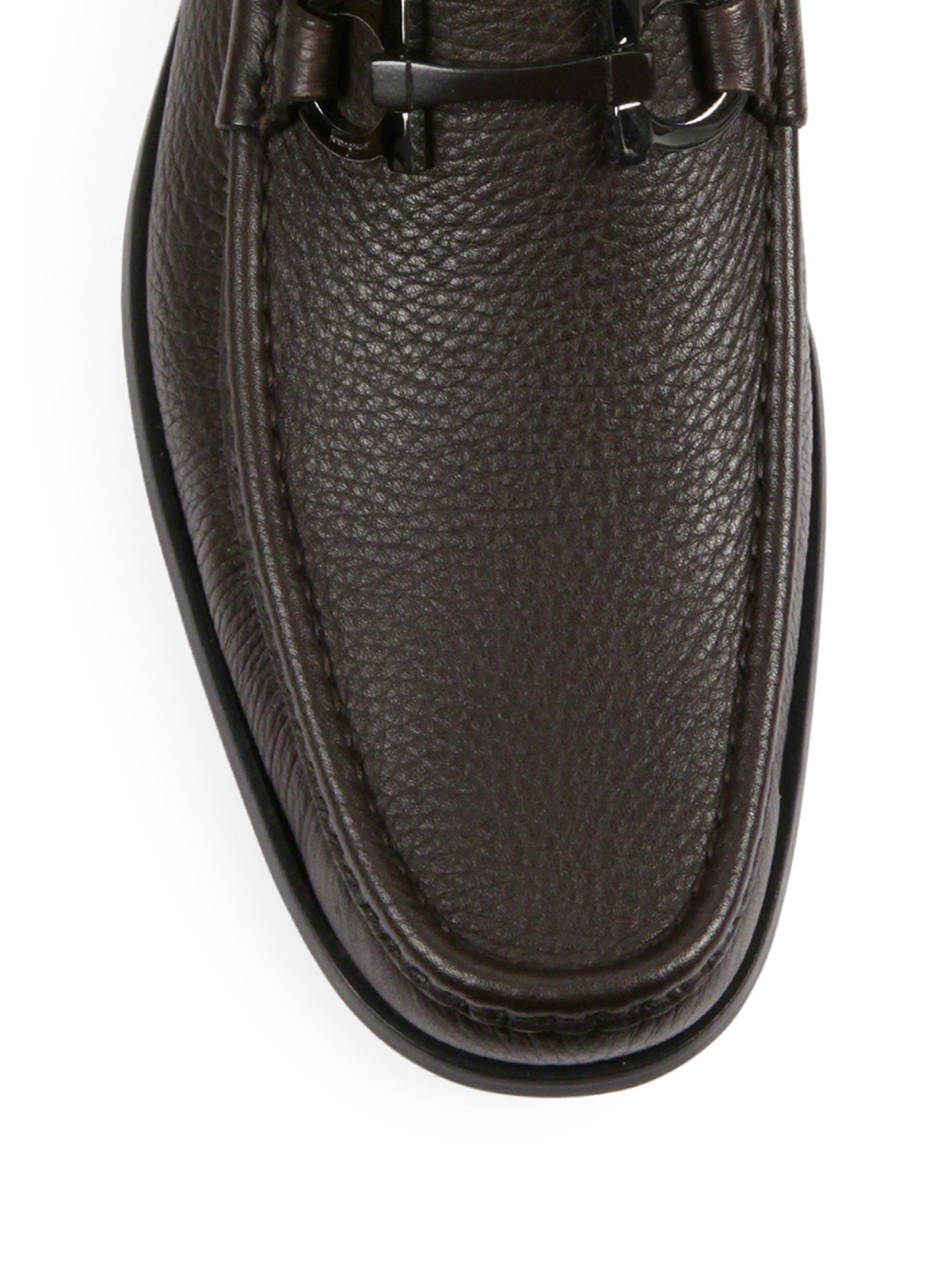 FERRAGAMO Grandioso Gancini Bit Leather Loafers | Saks Fifth Avenue