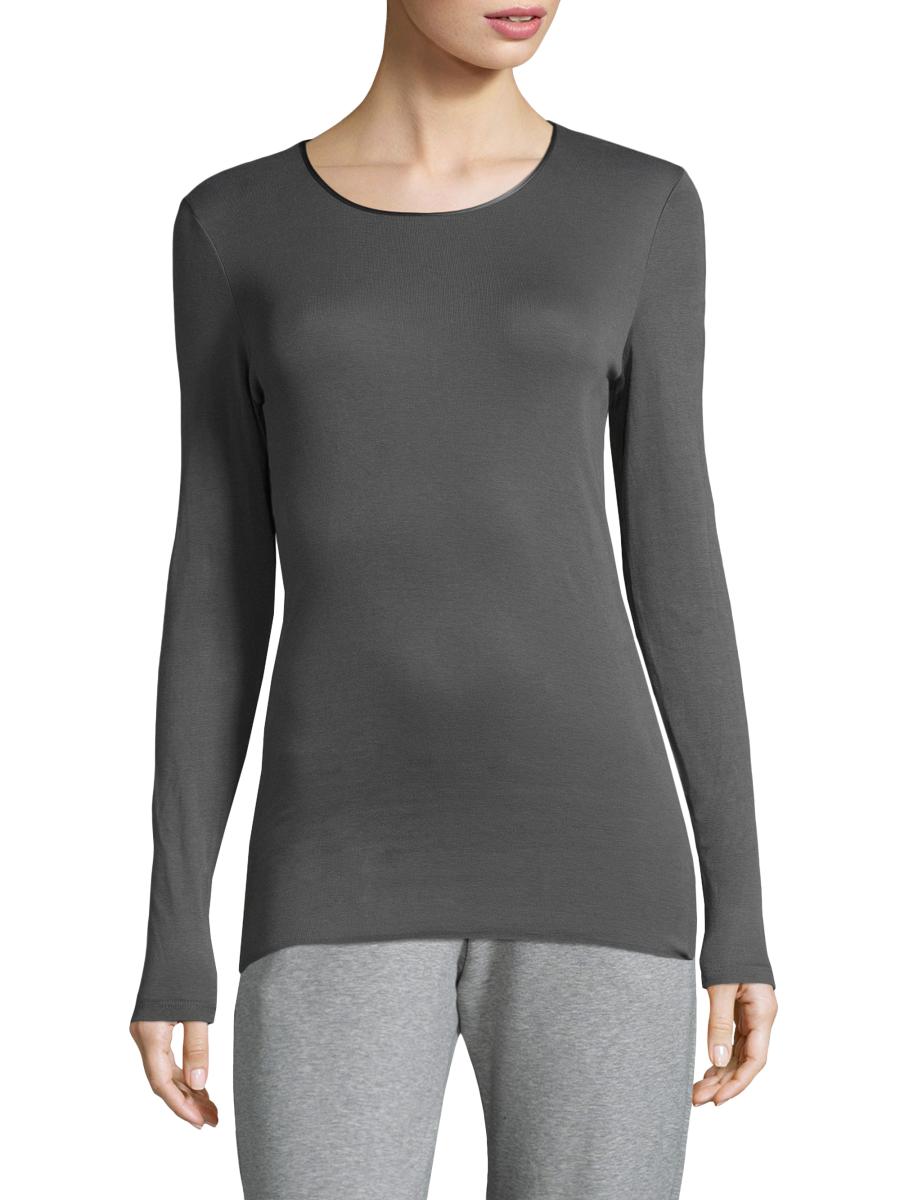 Hanro Cotton Long-Sleeve Top | Saks Fifth Avenue