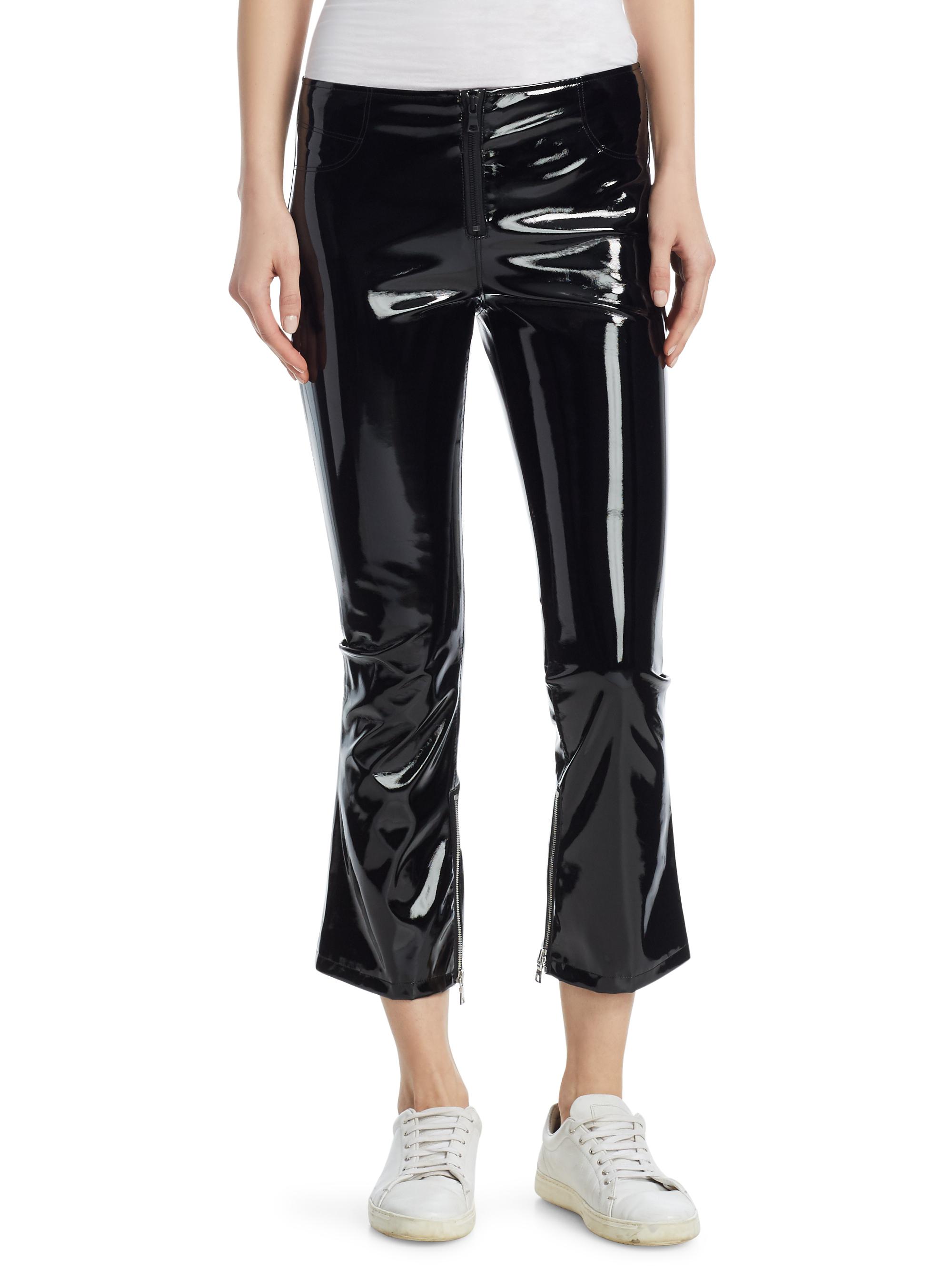 Shop RTA Luella Kiki Mid-Rise Cropped PVC Trousers | Saks Fifth Avenue