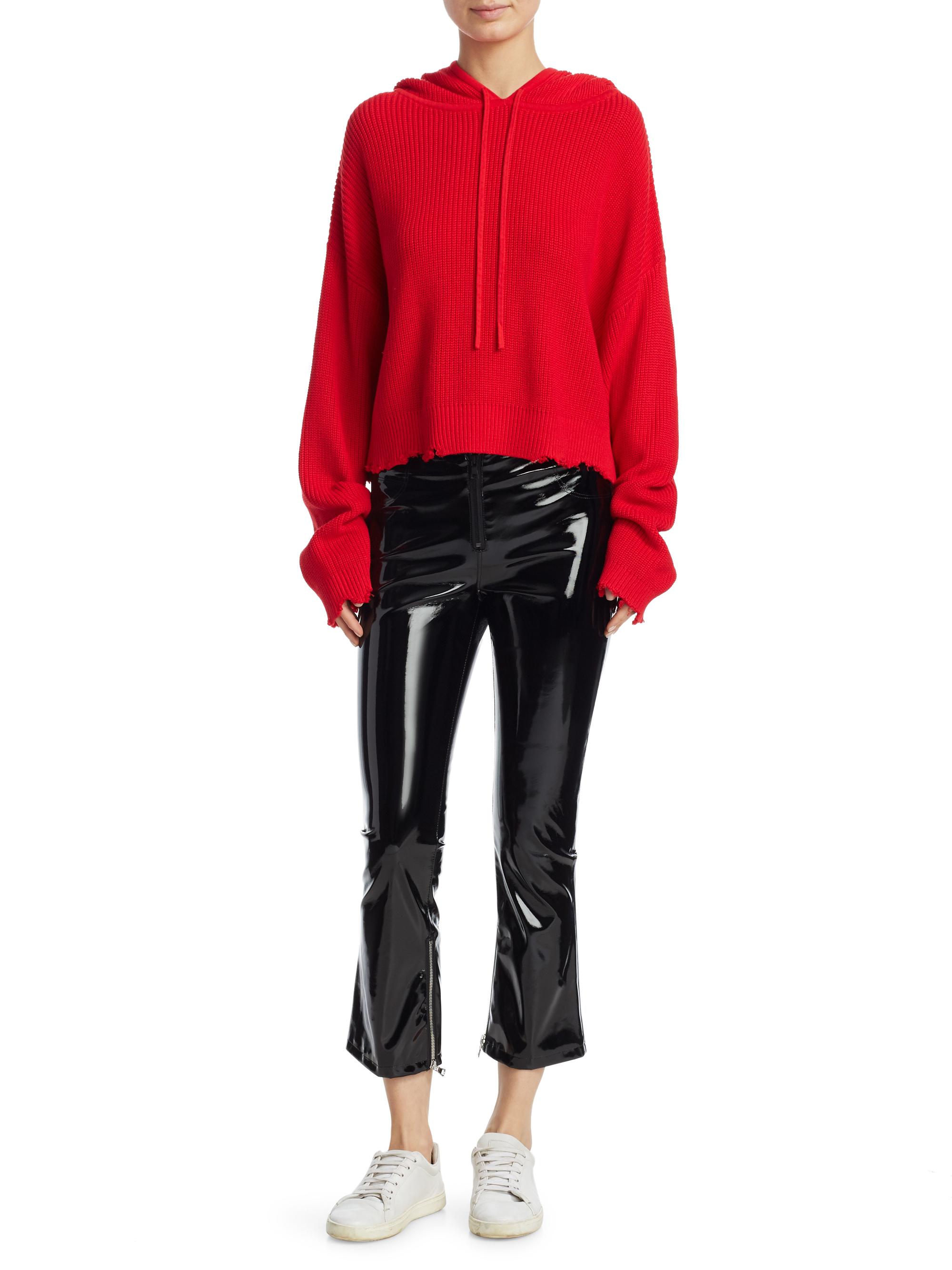 Shop RTA Luella Kiki Mid-Rise Cropped PVC Trousers | Saks Fifth Avenue