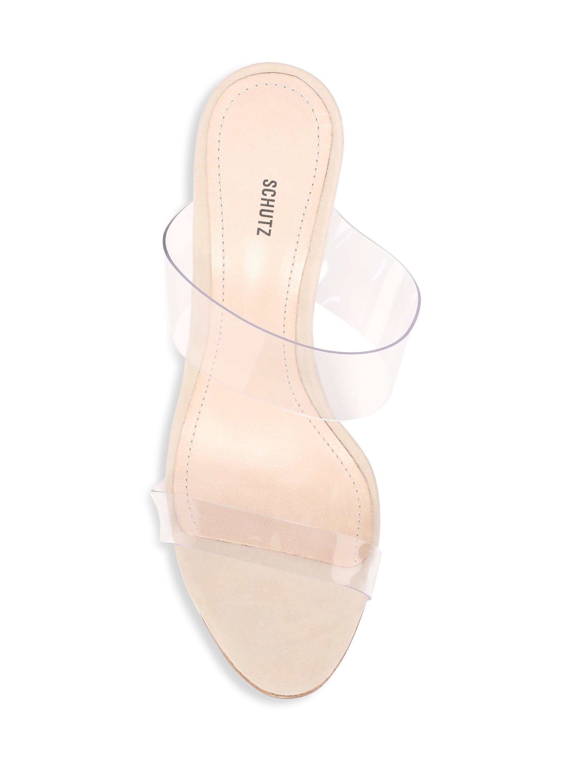 Schutz Ariella 100MM Transparent Vinyl Mules | Saks Fifth Avenue