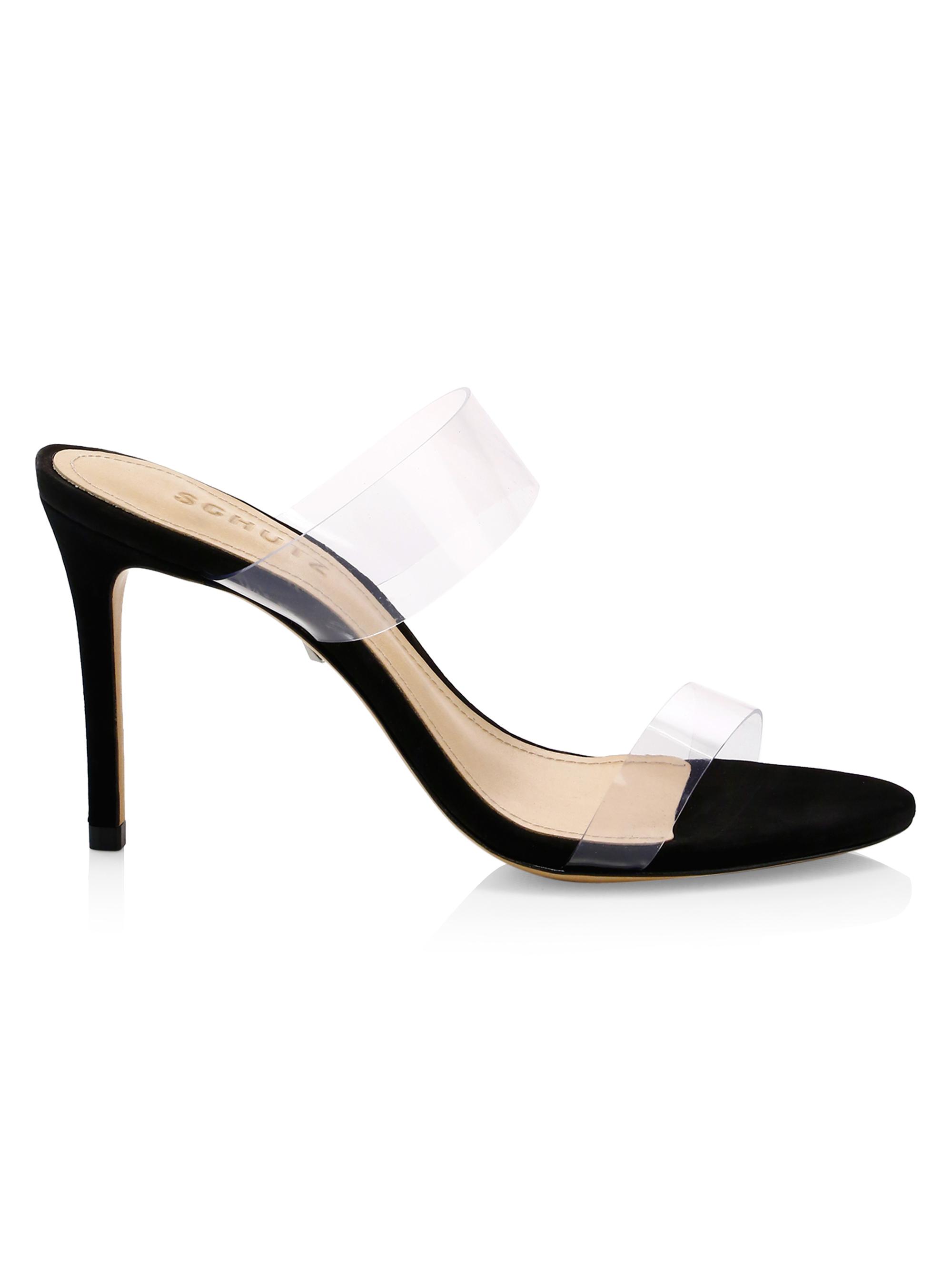Schutz Ariella 100MM Transparent Vinyl Mules | Saks Fifth Avenue