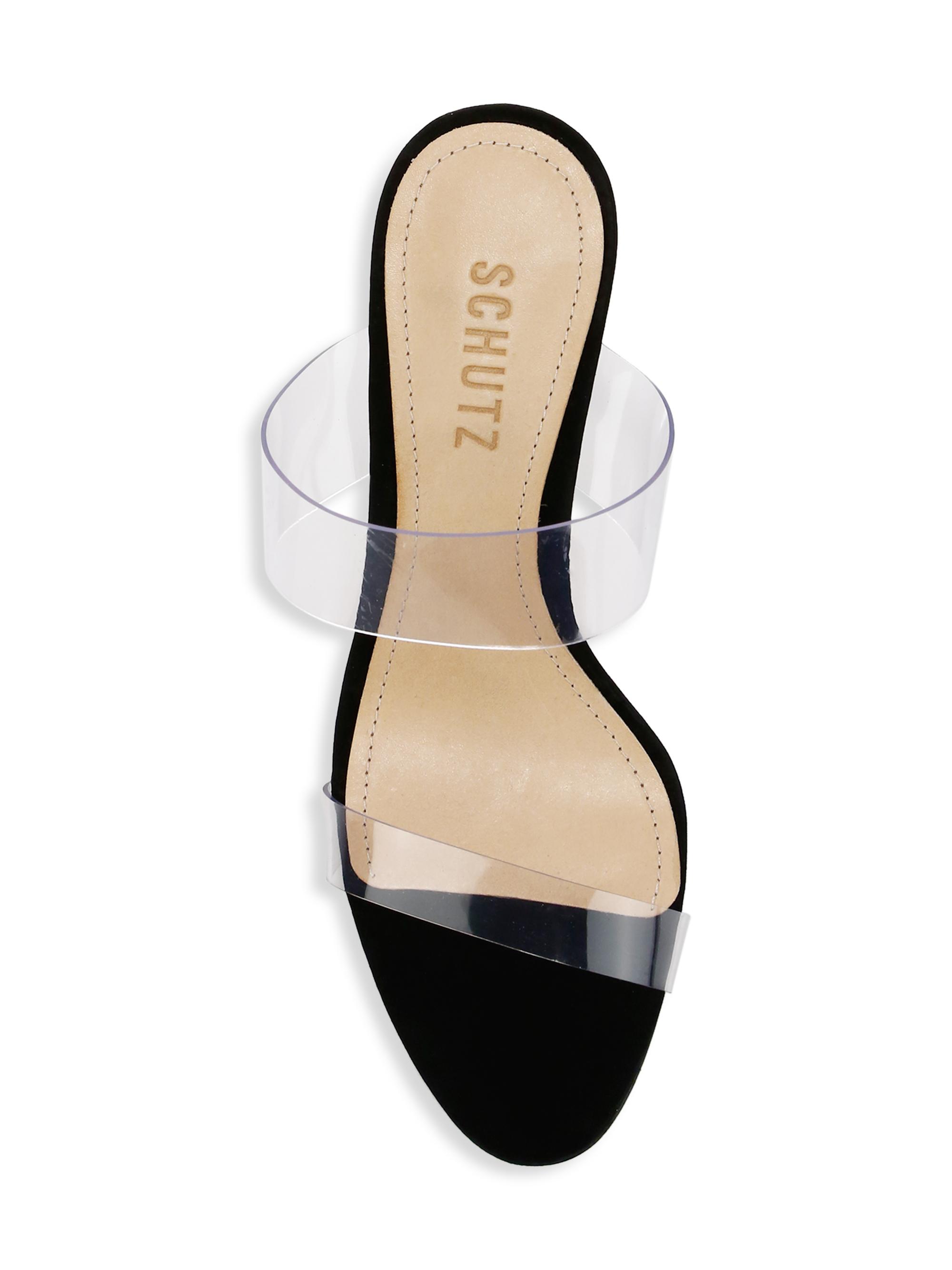 Schutz Ariella 100MM Transparent Vinyl Mules | Saks Fifth Avenue
