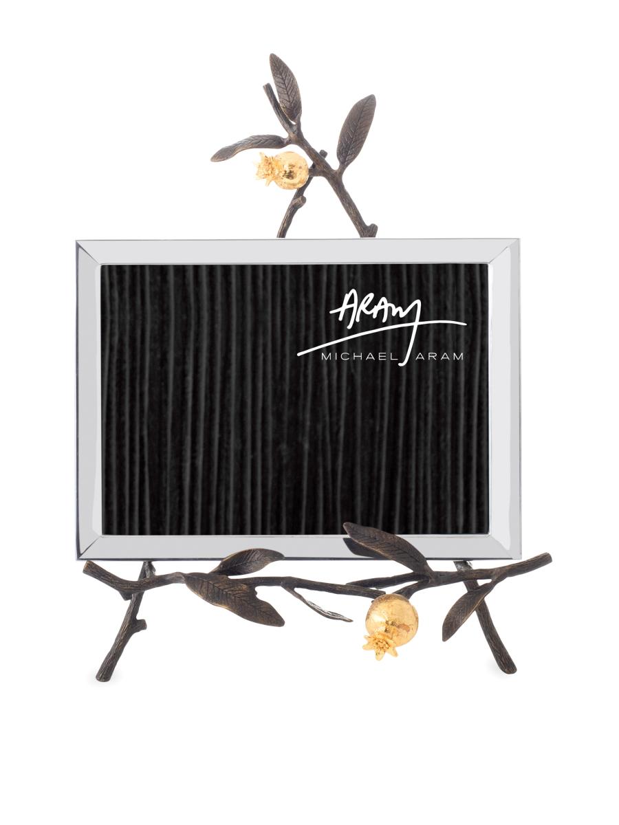 Michael Aram Pomegranate 24K Gold-Plated Easel Picture Frame | Saks ...