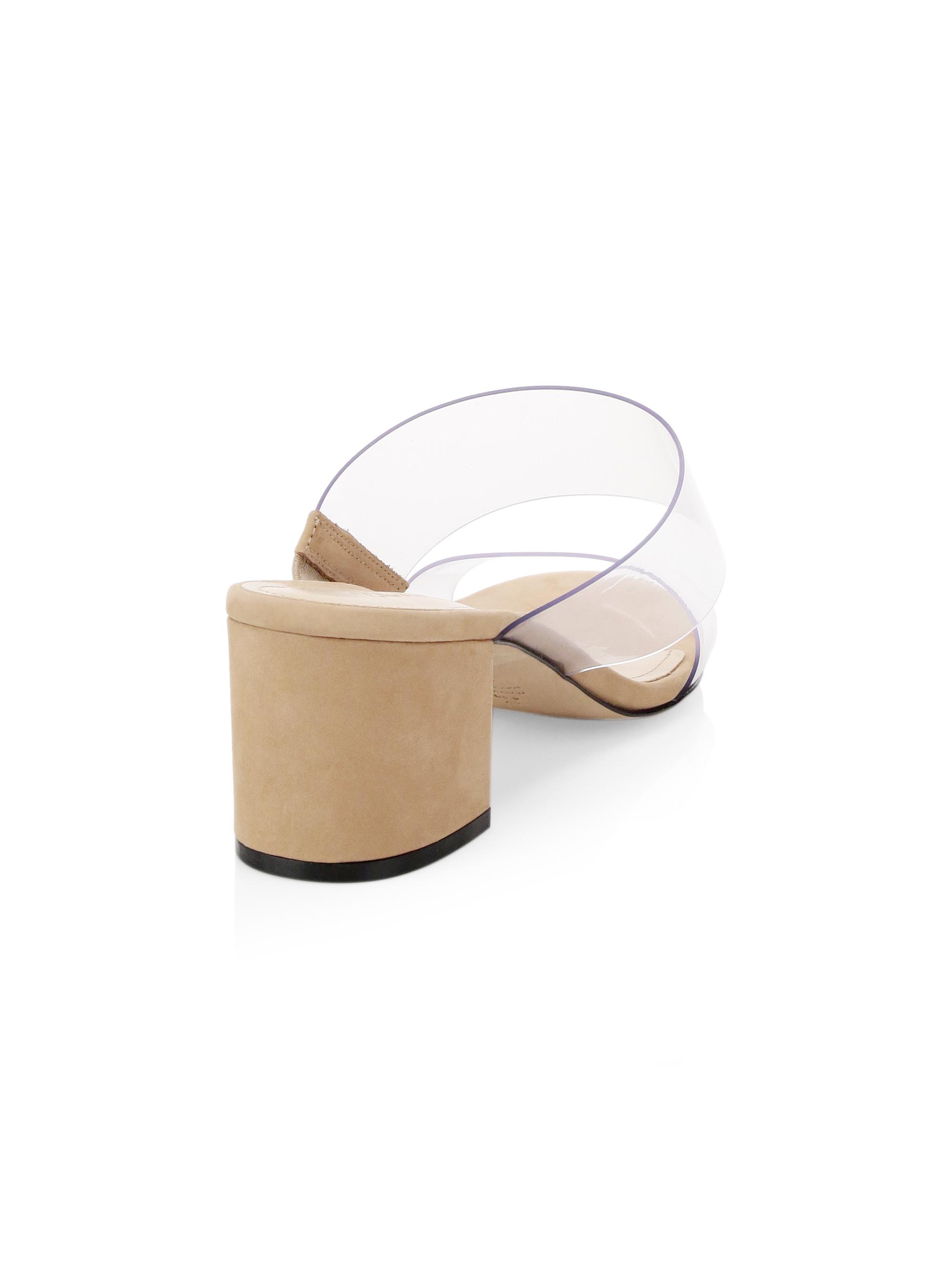 Schutz Victorie Vinyl & Suede Mules | Saks Fifth Avenue