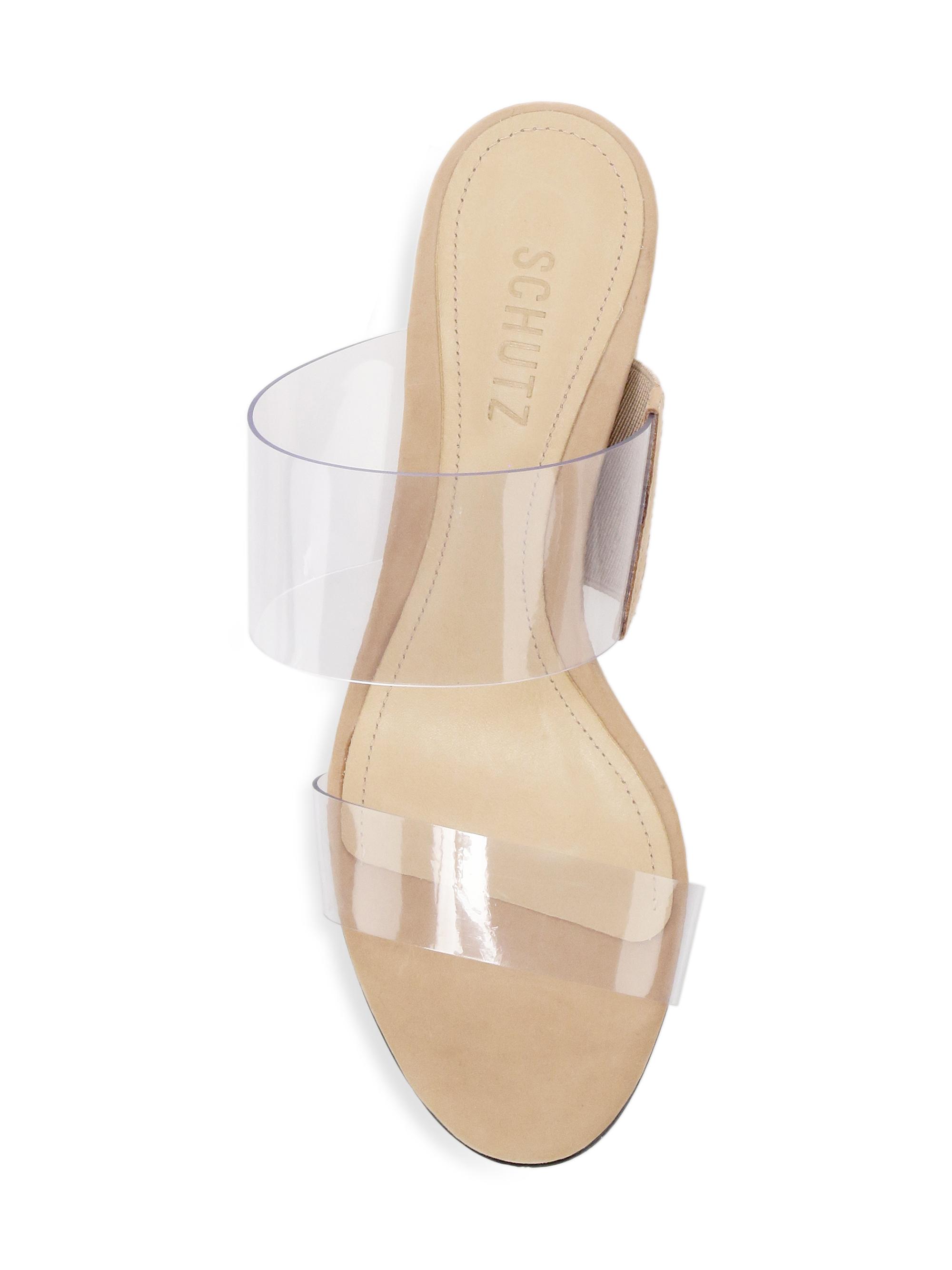 Schutz Victorie Vinyl & Suede Mules | Saks Fifth Avenue