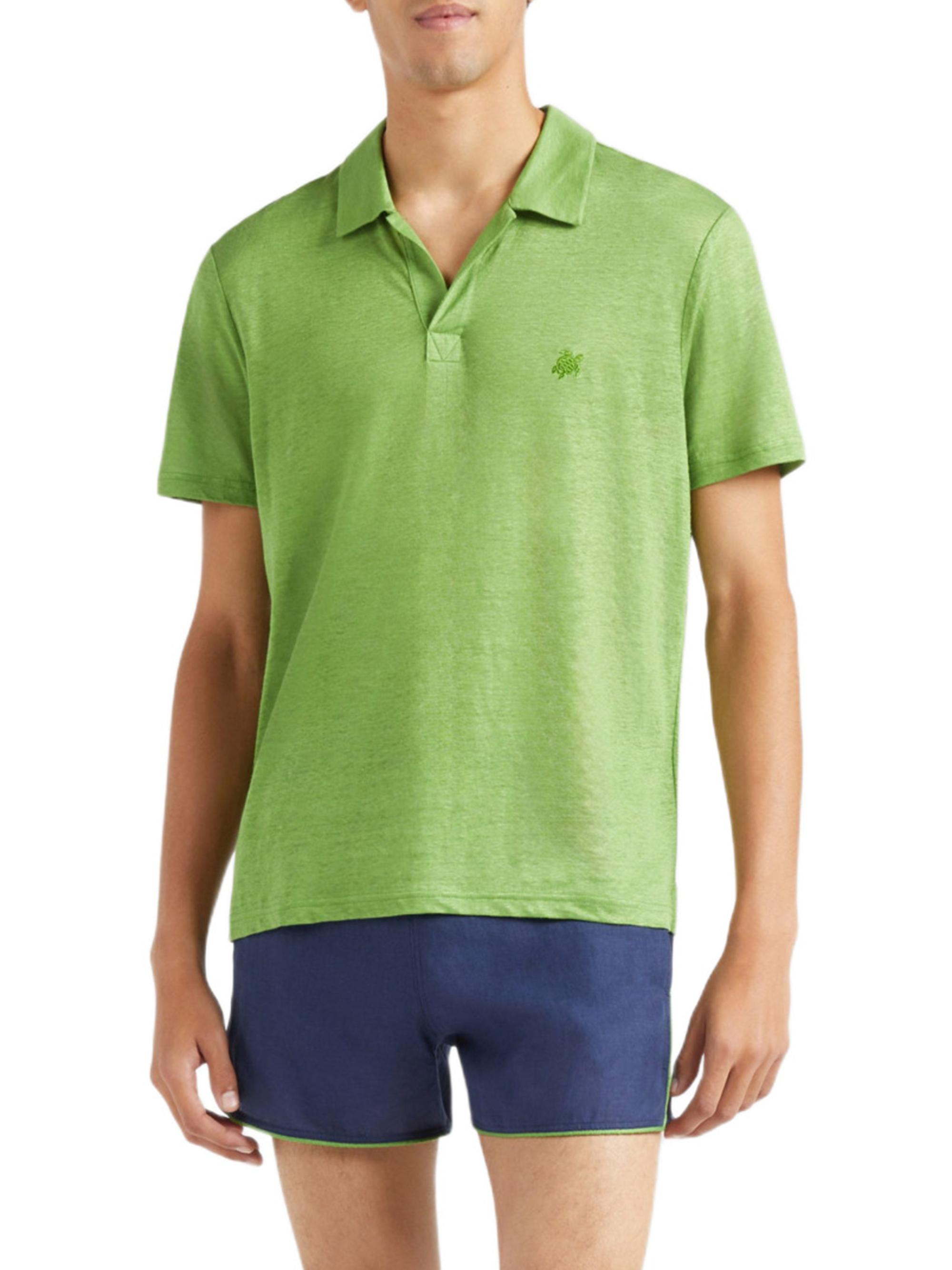 Vilebrequin Pyramid Linen Polo Shirt | Saks Fifth Avenue
