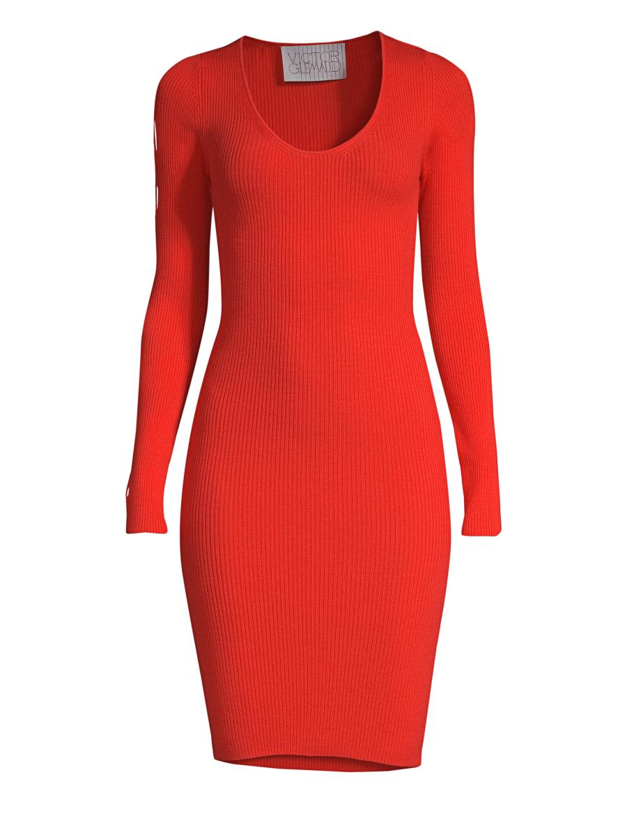 Victor Glemaud Cutout Sleeve Knit Dress | Saks Fifth Avenue