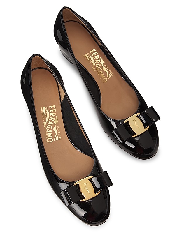 Shop FERRAGAMO Vara Patent Leather Pumps | Saks Fifth Avenue Shop FERRAGAMO Vara Patent Leather Pumps | Saks Fifth Avenue