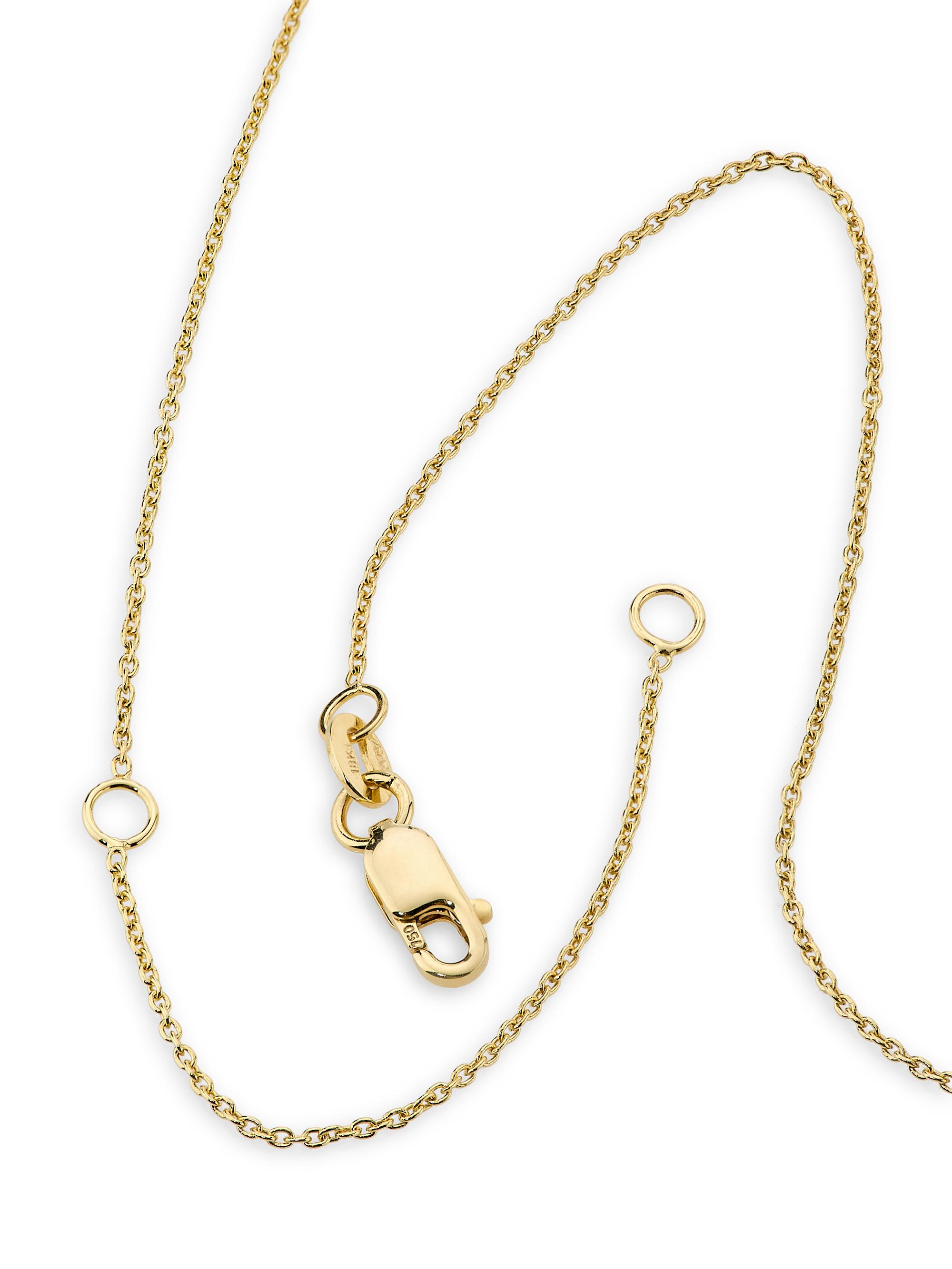 Roberto Coin Tiny Treasures 18K Yellow Gold & Ruby Fleur De Lis ...