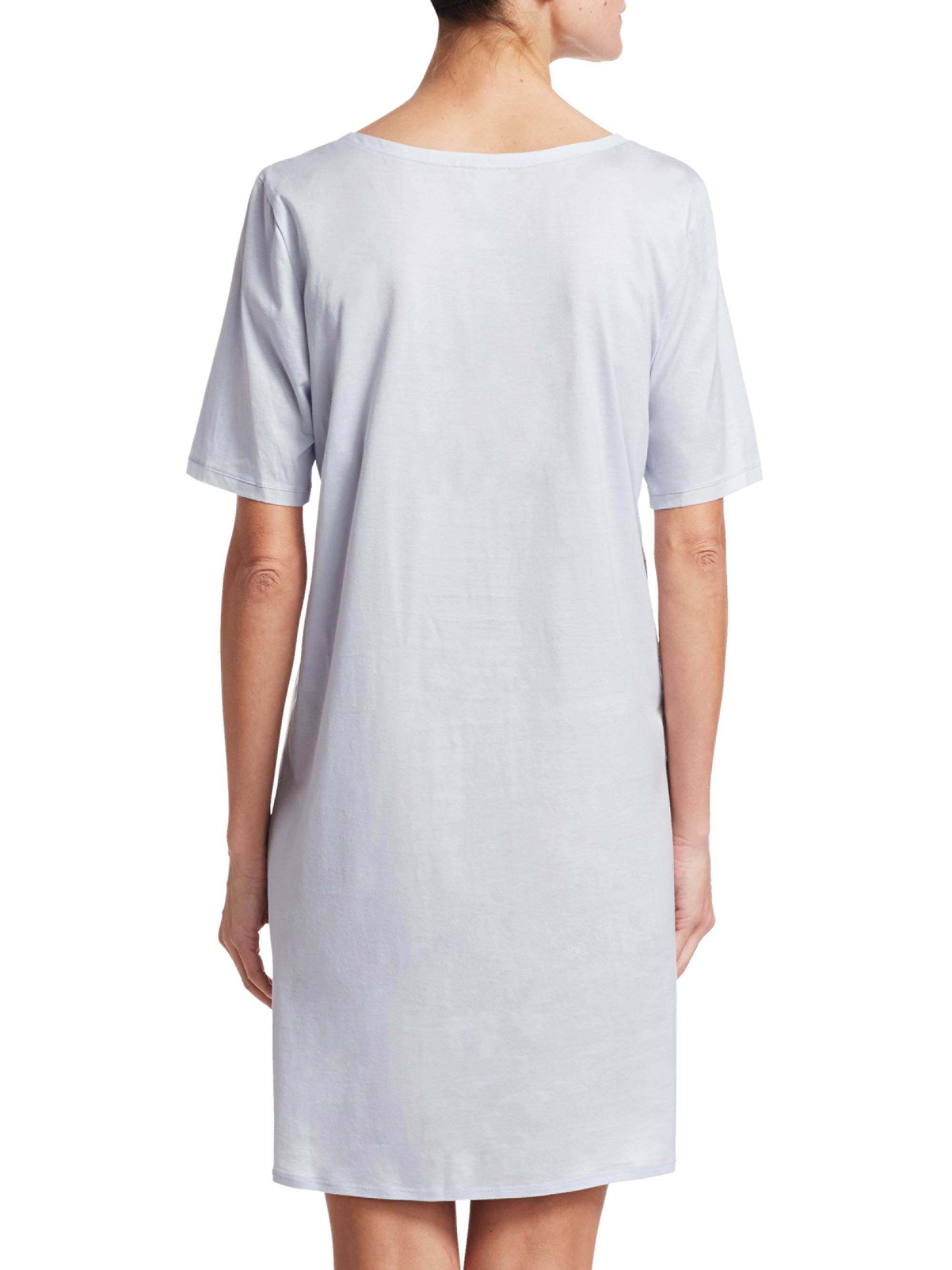 Hanro Cotton Deluxe Short-Sleeve Gown | Saks Fifth Avenue