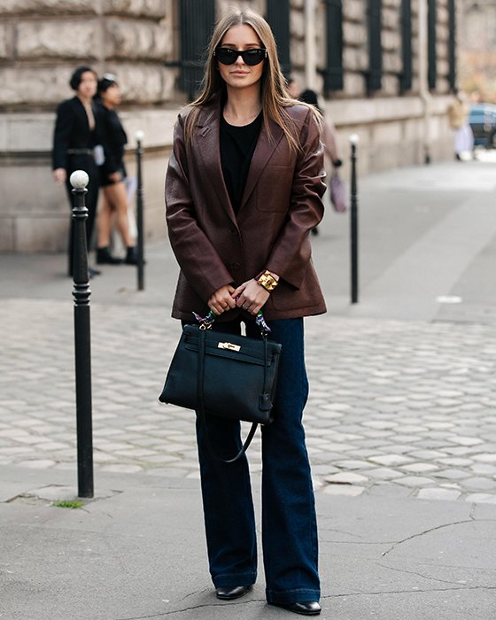 brown leather jacket styling